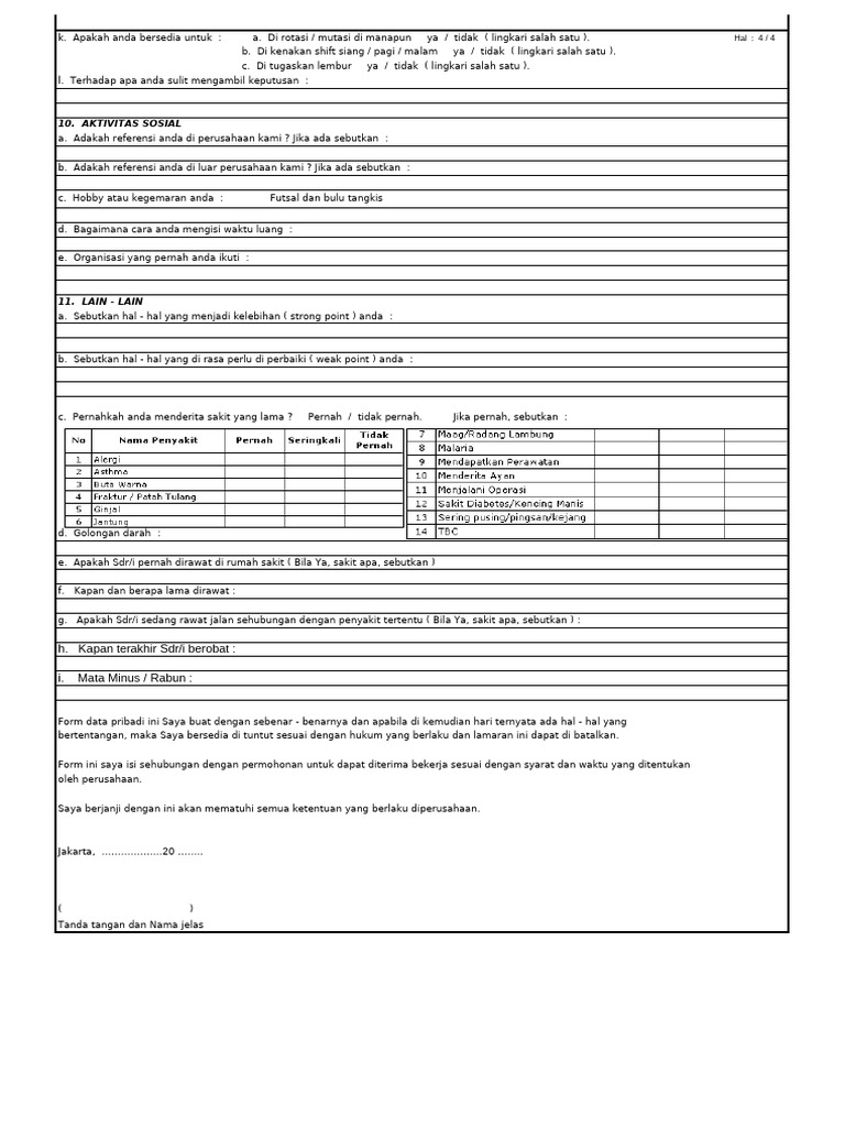 Form 2. Data Pribadi Pelamar 2023 | PDF | Karier & Perkembangan | Hukum