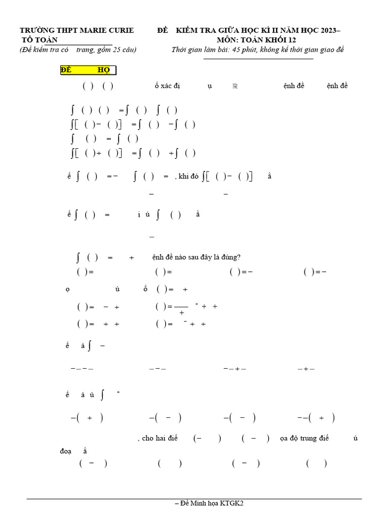 De Mau So 3 KTTT HK2 Lop 12 (2023-2024) | PDF