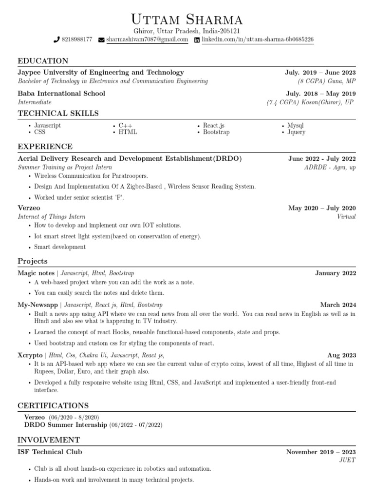 Uttam 1 | PDF | Bootstrap (Front End Framework) | Internet Of Things
