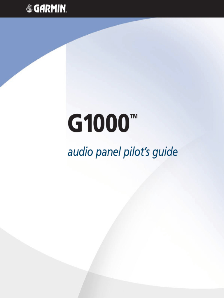 Garmin G1000 Audio Panel Guide | PDF | Avionics | Electronics