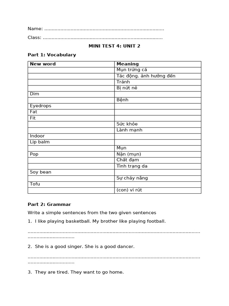 min test 4 | PDF | Foods