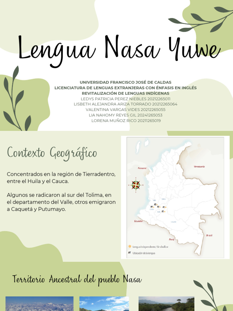 Lengua Nasa Yuwe | PDF | Ciencias sociales