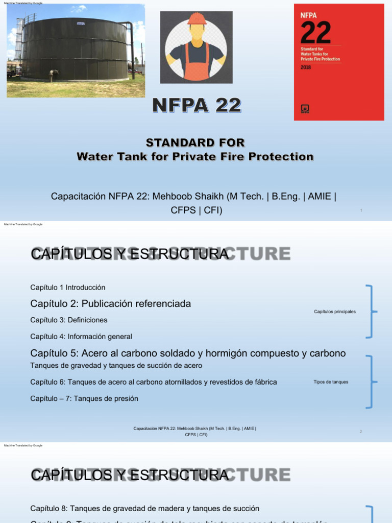 11.nfpa 22 | PDF | Bomba | Tanques