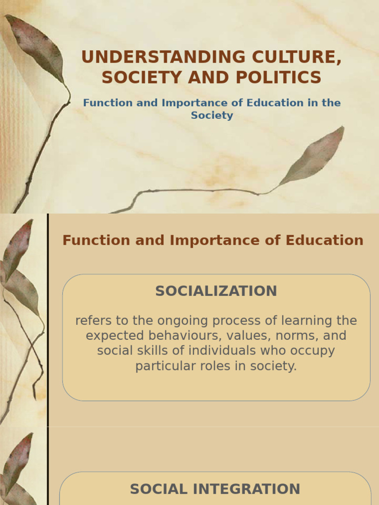 Understanding Culture Society and Politics - PPTX Lyzzah | PDF ...
