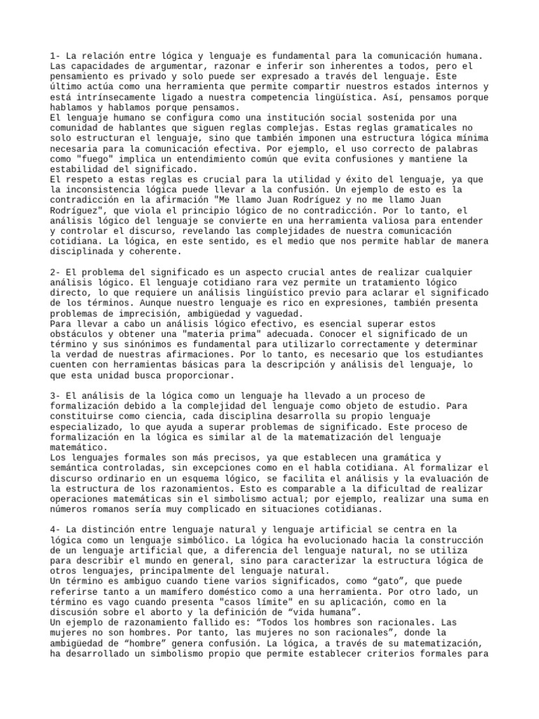 Lógica y lenguaje: comunicación efectiva | PDF | Lógica | Análisis