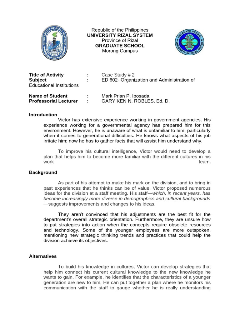 Case Study #2 | PDF | Knowledge | Experience