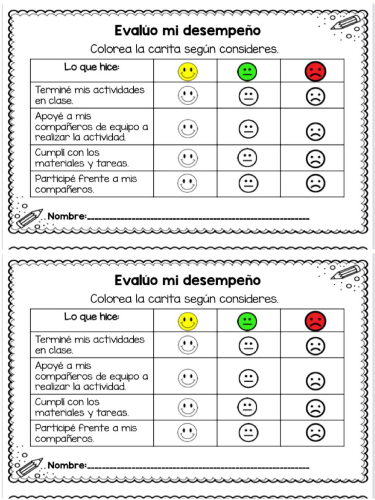 Evalúo Mi Desempeño - Autoevaluación | PDF