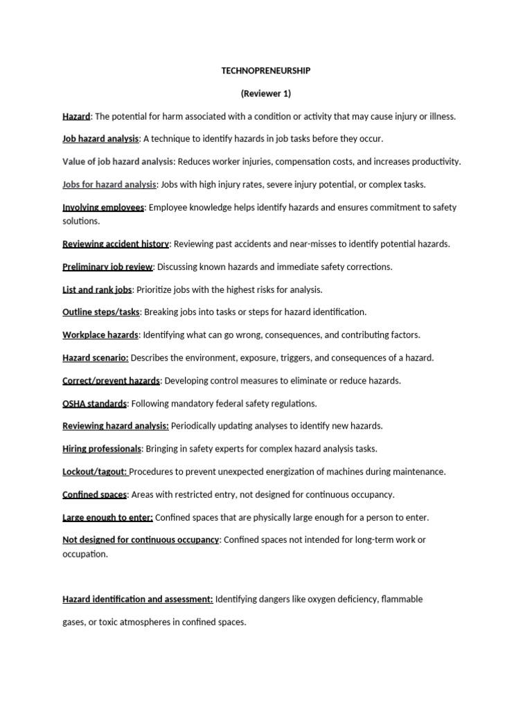 Techno Reviewer 1 Pdf Hazards Personal Protective Equipment