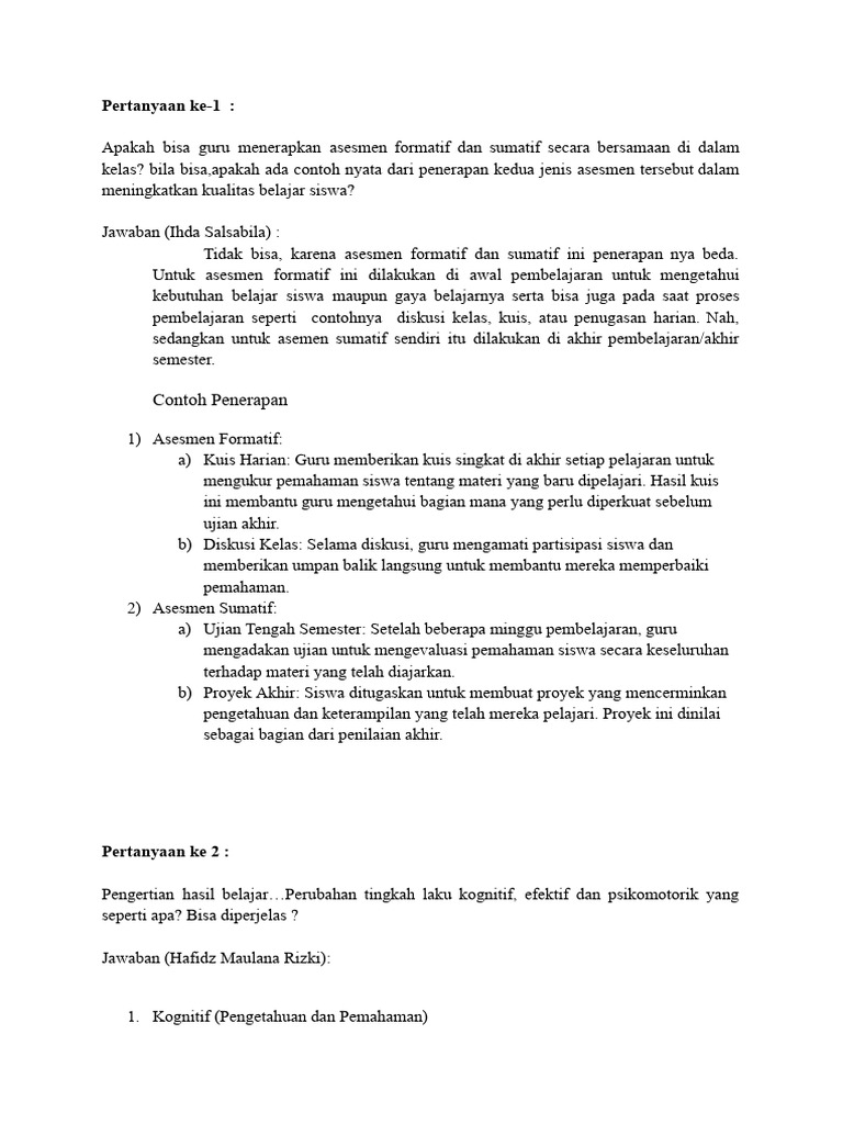 Notulensi Presentasi Kelompok 1 - Evaluasi Pembelajaran | PDF | Karier & Perkembangan | Seni