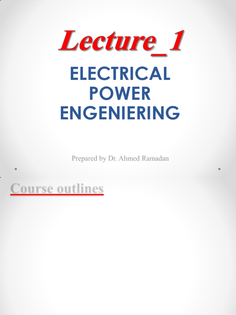 Lec_1 | PDF | Nuclear Power | Electric Power Transmission
