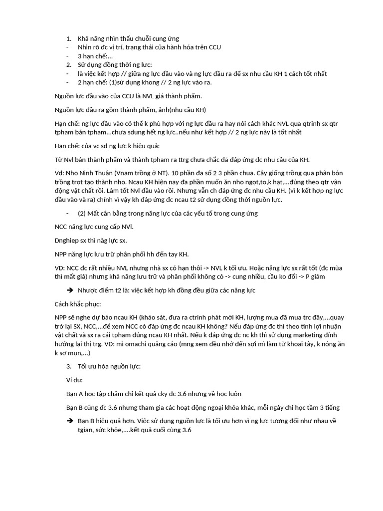 Lập Kế Hoạch CCU | PDF