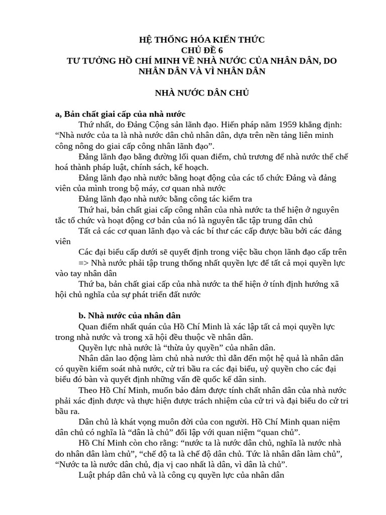 Chủ đề 6 HCM202 | PDF