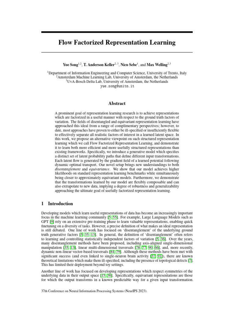 Flow Factorized Representation Learning | PDF | Probability Distribution | Applied Mathematics