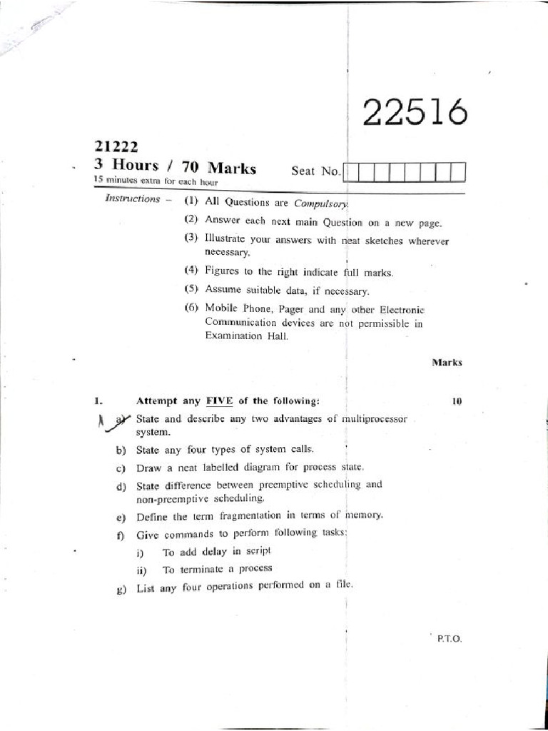 OSY Question Paper | PDF