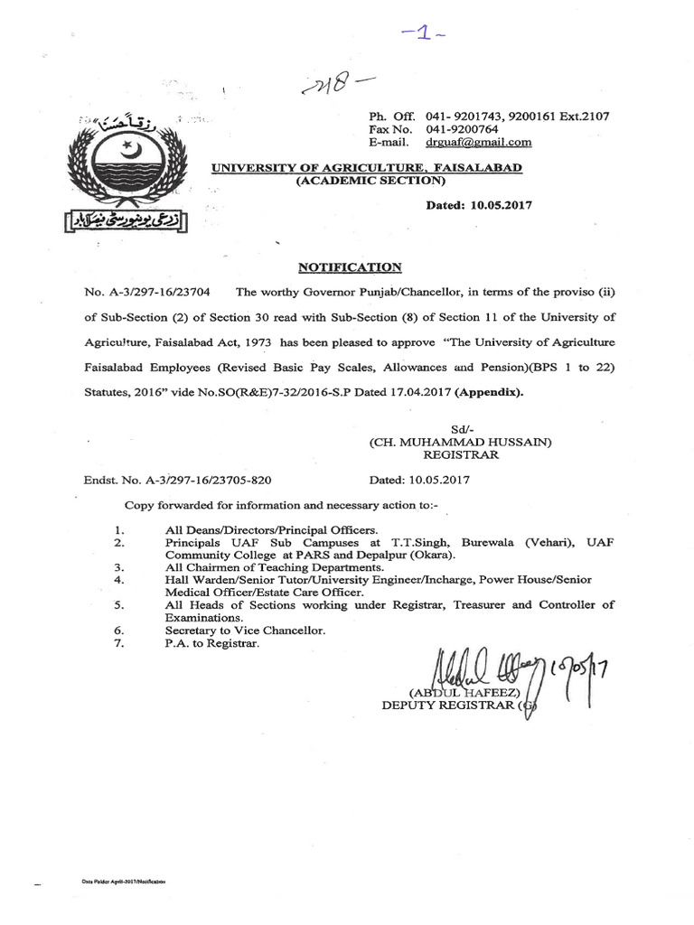 Revised Basic Pay Scales Allowances and Pension BS1-22 | PDF