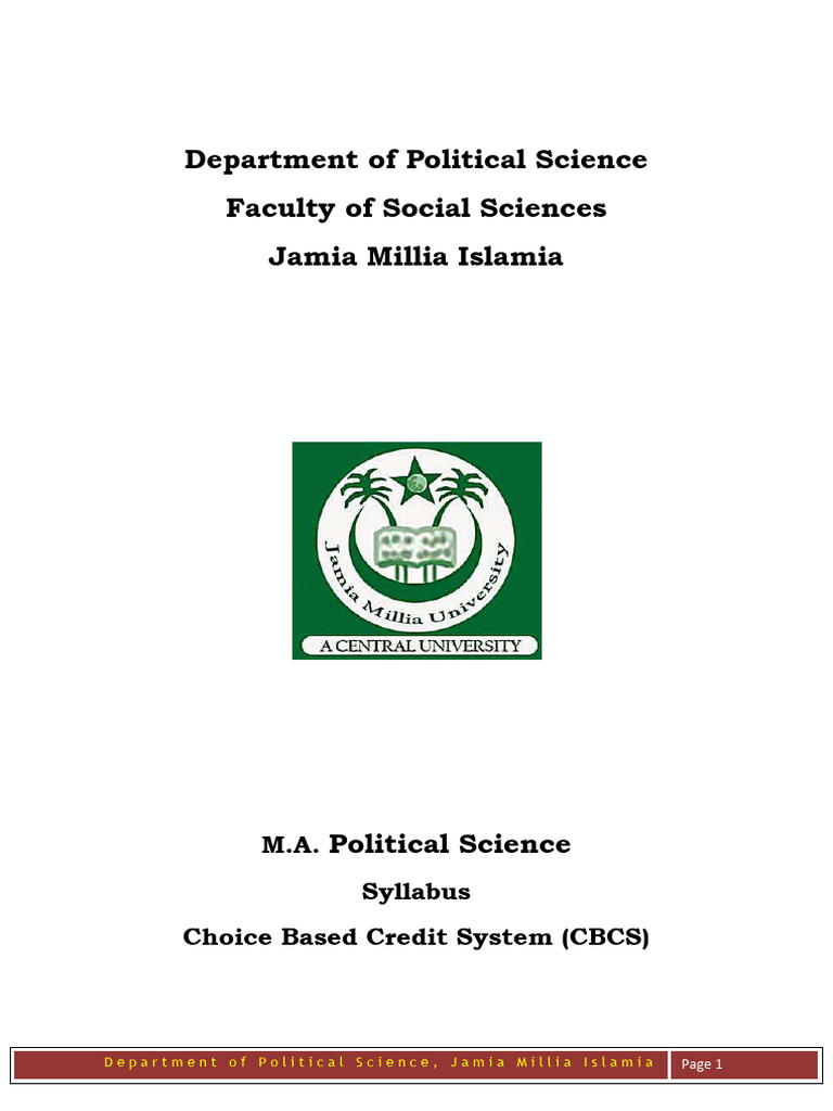 Cs Fss Ps Ma Political Science Cbcs 2019 | PDF | Political Philosophy ...