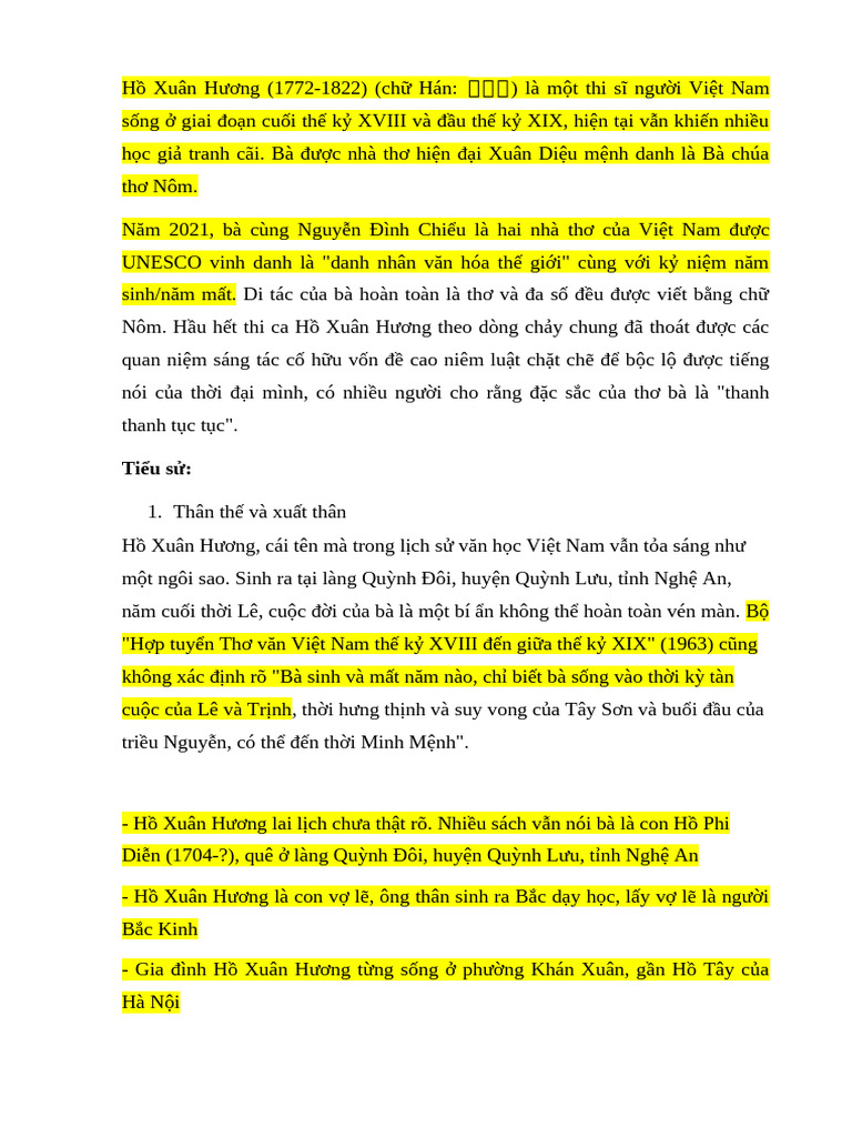 H Xuân Hương | PDF