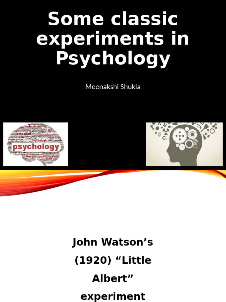 Classic Experiments in Psychology | PDF | Young Adult
