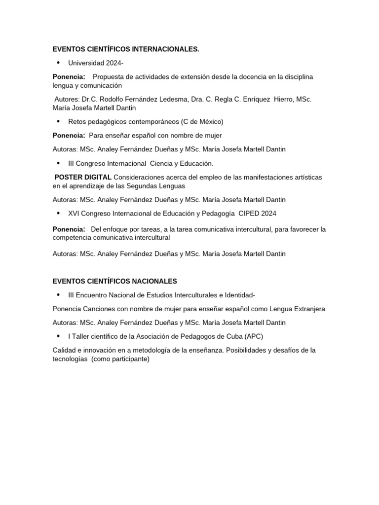 INFORME de Eventos | PDF | Ciencias sociales