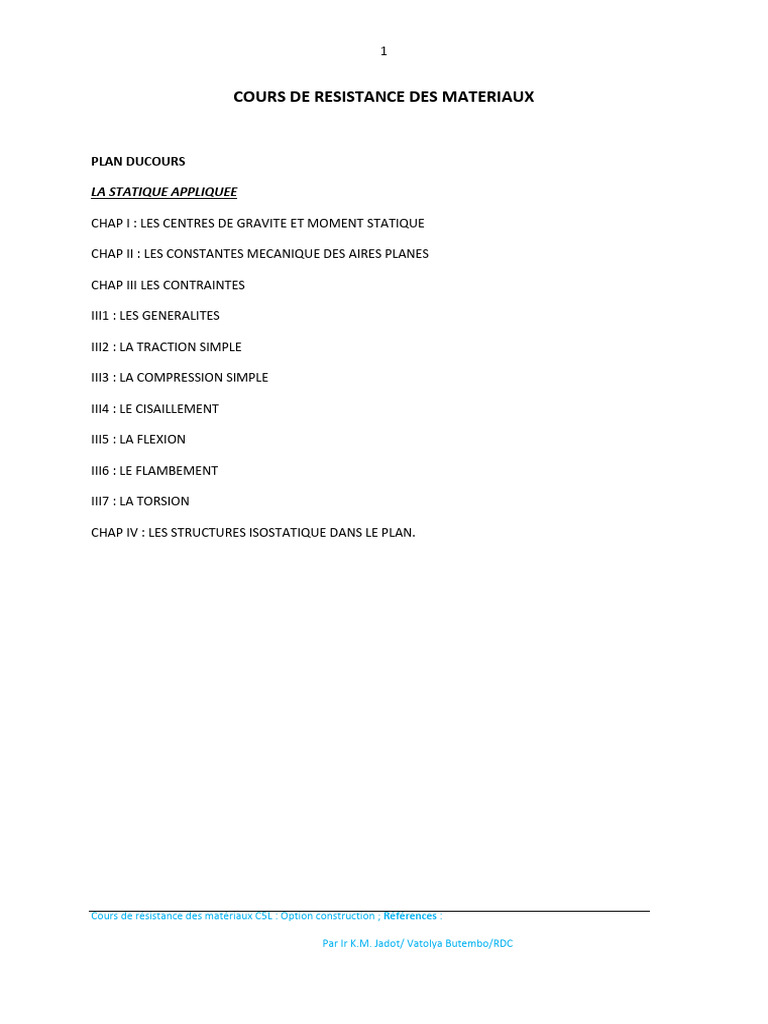 Cours RDM C5L-1-1 | PDF | Triangle | Résistance des matériaux