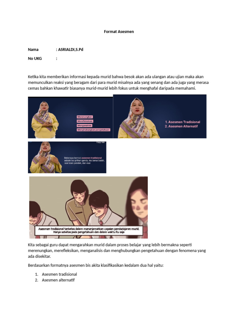 Format Asesmen | PDF