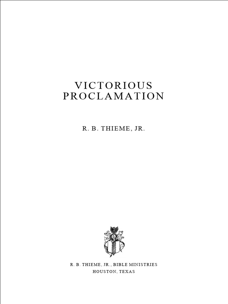 Victorious Proclamation | PDF | Jesus | Salvation
