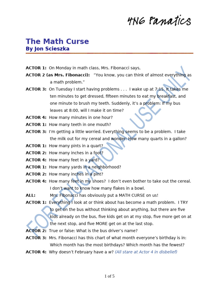 4 Person Scene Math Curse-1 | PDF | Games & Activities | Art
