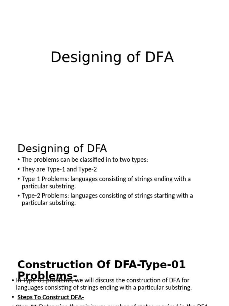 DFA Design Problems Lect-3 | PDF | String (Computer Science) | Regular ... DFA Design Problems Lect-3 | PDF | String (Computer Science) | Regular ...