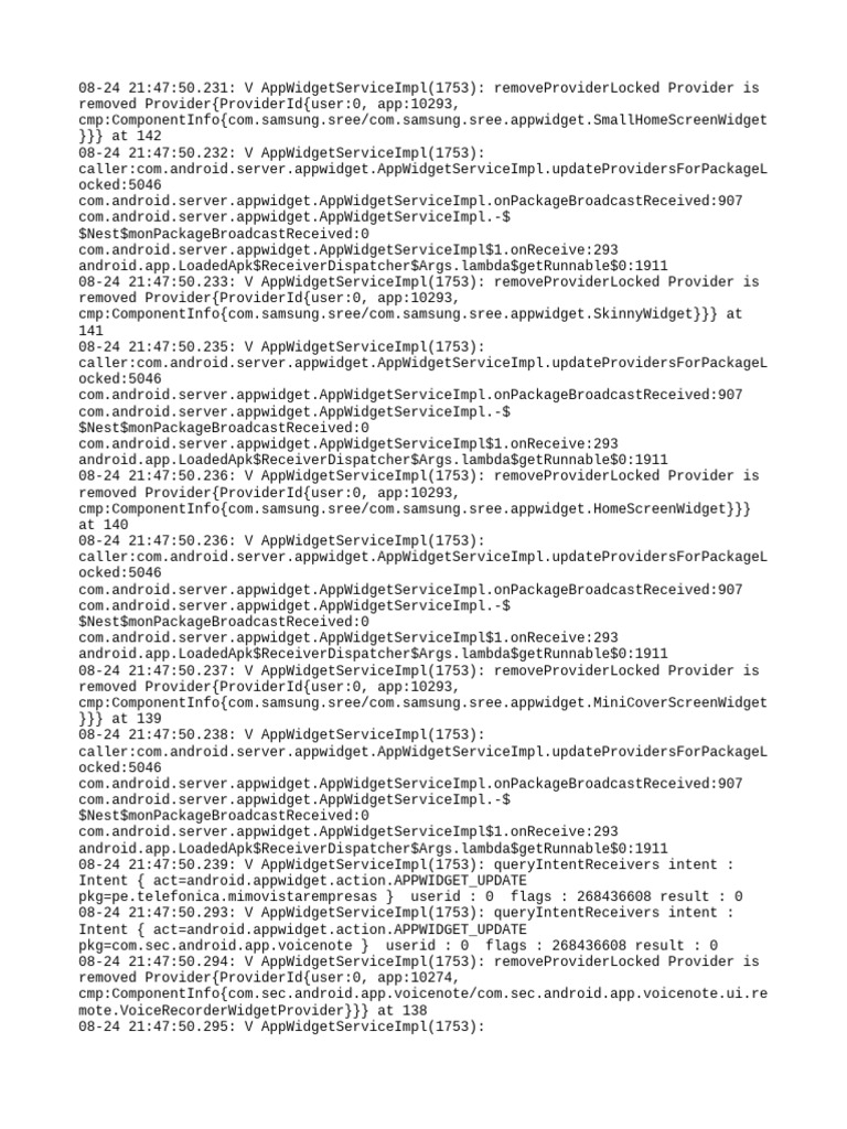 Appwidget History Log0 | PDF | Embedded Linux Distributions | Mobile Linux
