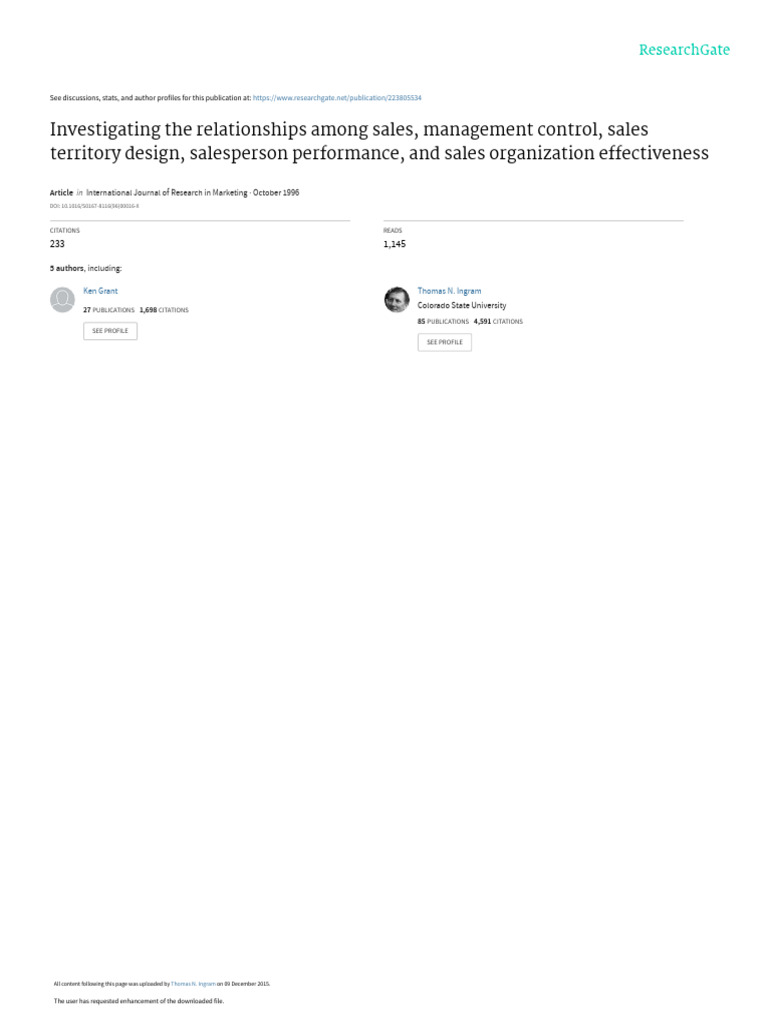 Investigatingthe Rels IJRM1996 | PDF