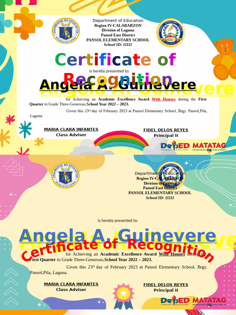 Certificates Yss Final Colorful Version | PDF