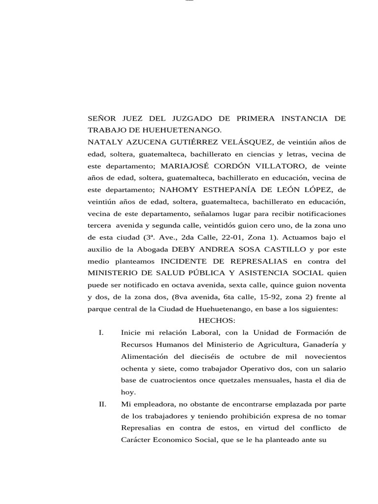 9 Incidente de Represalias | PDF