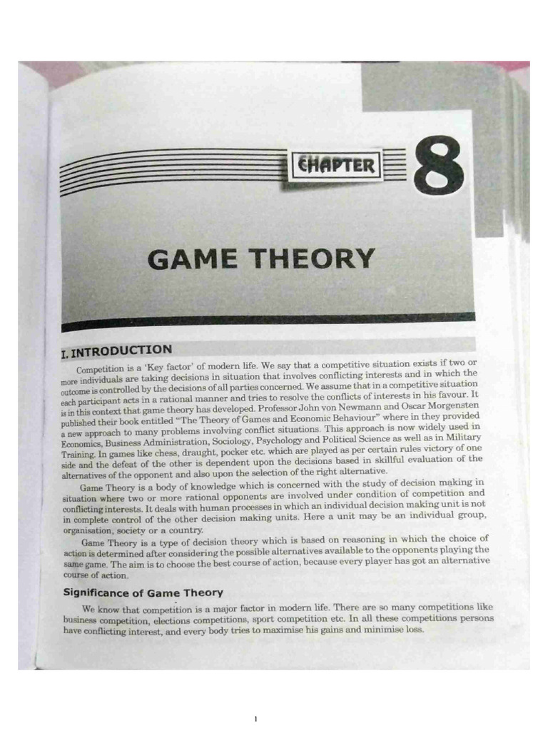 Game Theory MS | PDF