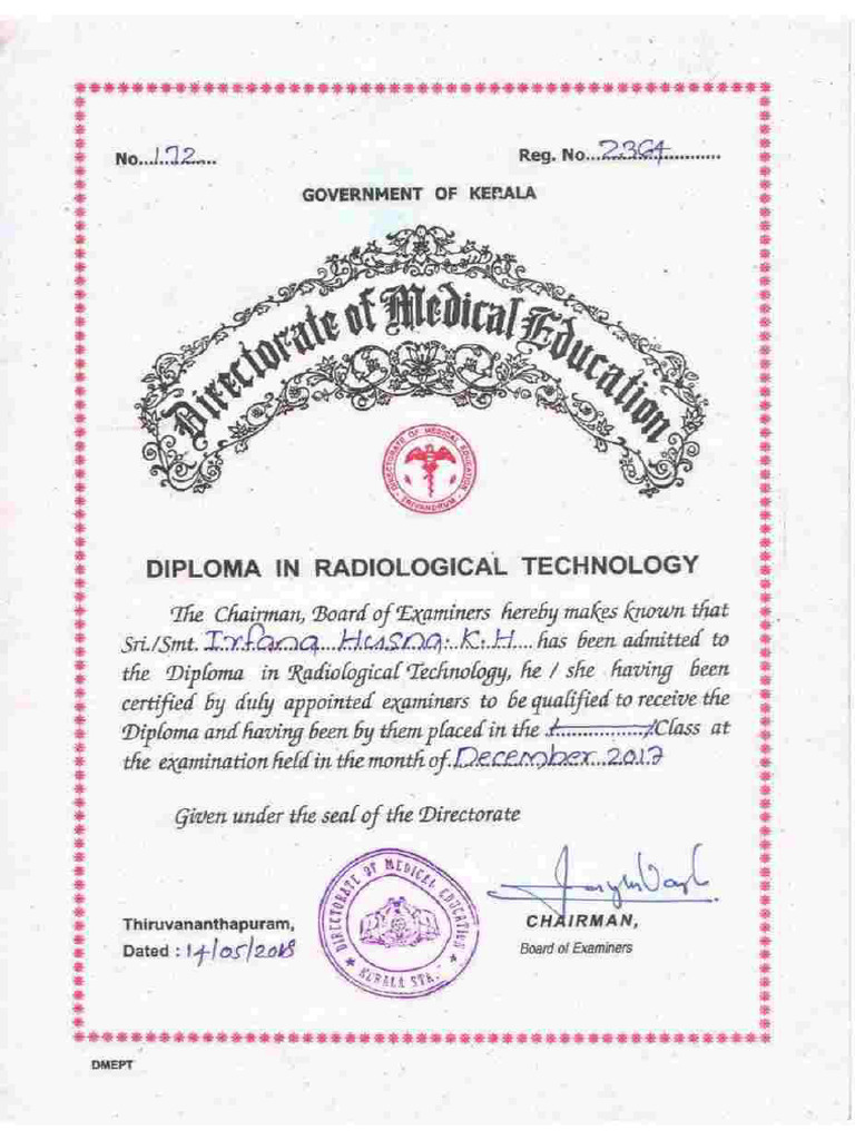 Certificate DRT | PDF