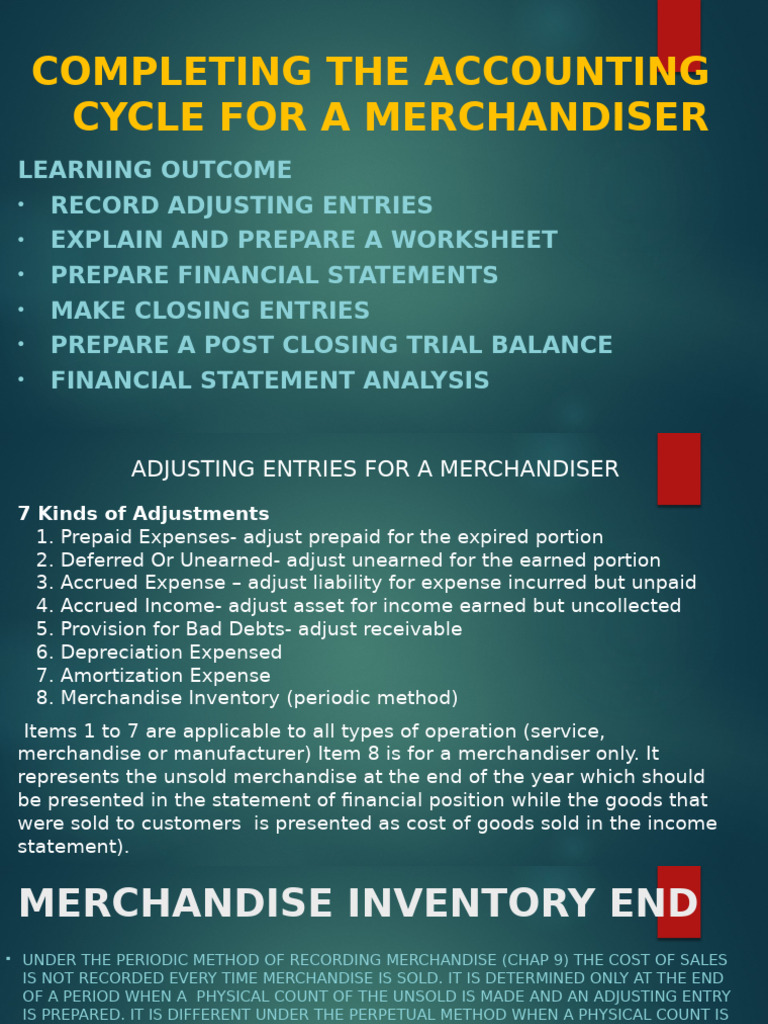 Module 11 Completing The Acctg Cycle For A Merchandiser | PDF | Debits And Credits | Bad Debt