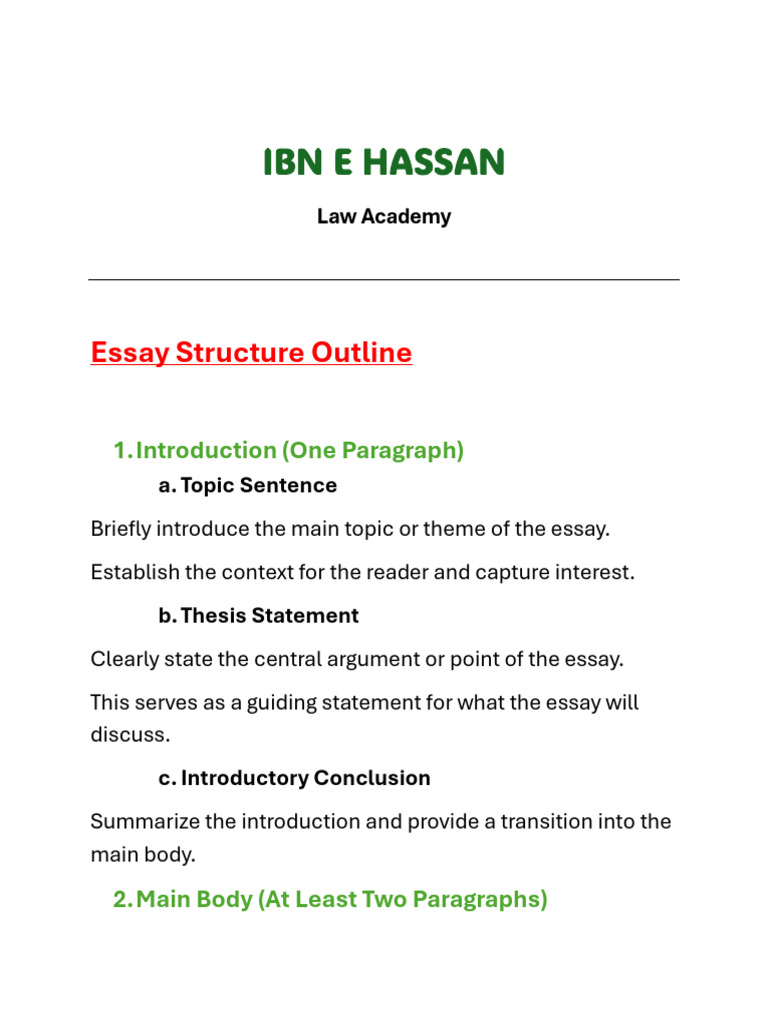 Essay Structure | PDF | Computers