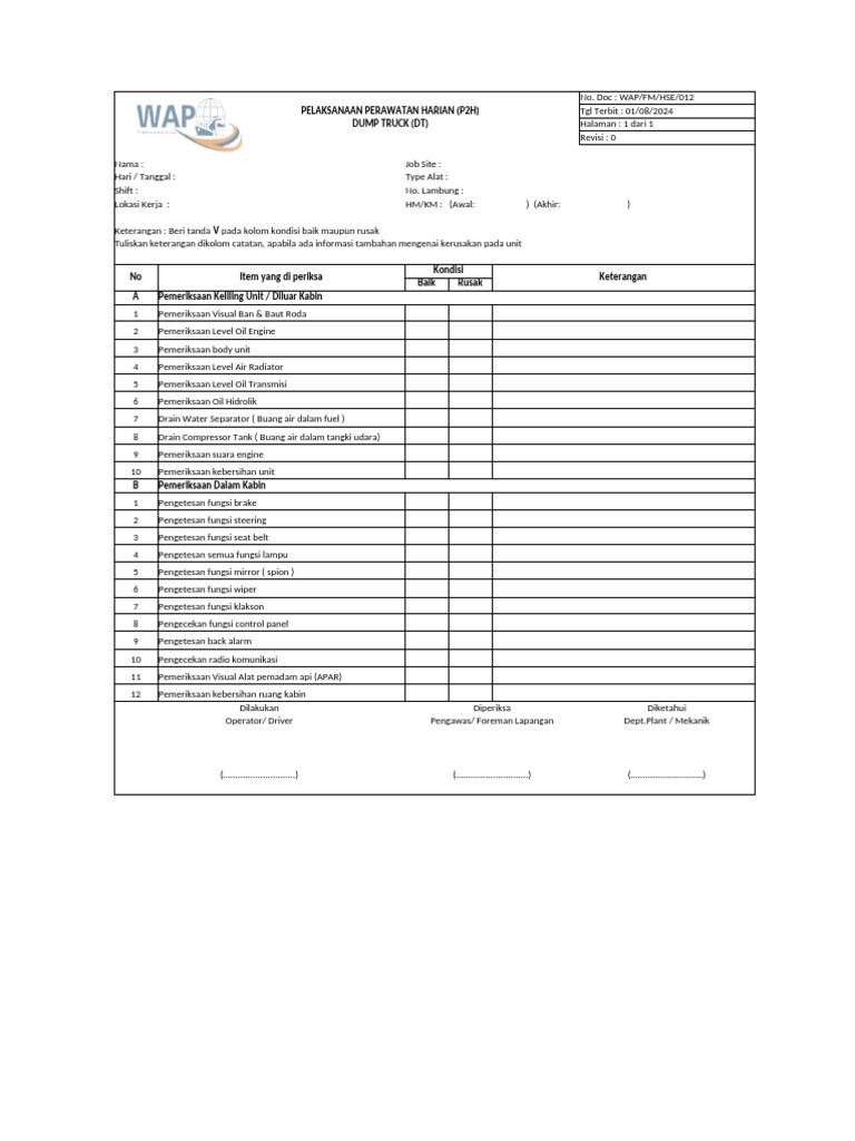 Form P2H DT | PDF | Bisnis