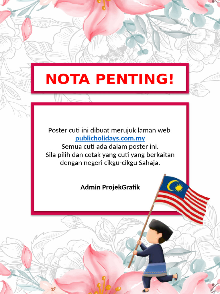 6) Poster Cuti Perayaan | PDF