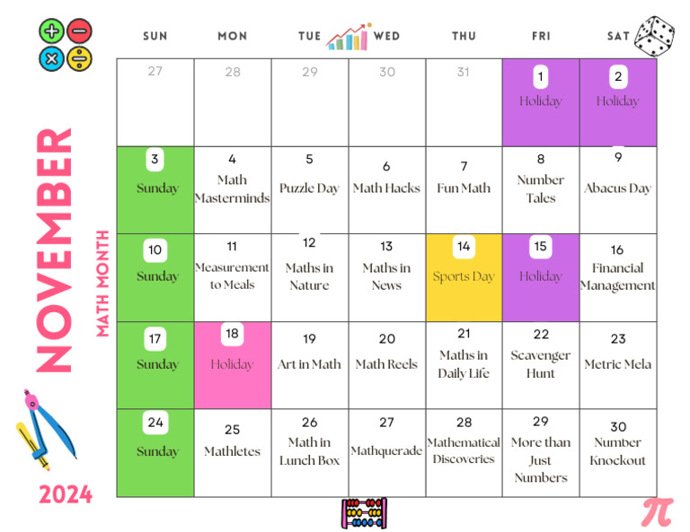 Mathematics Calendar | PDF