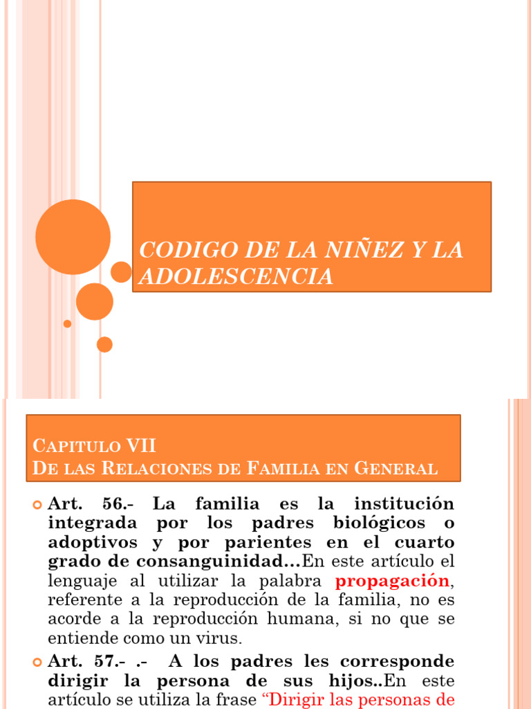 Codigo de La Niñez y La Adolescencia | PDF | Salud y bienestar
