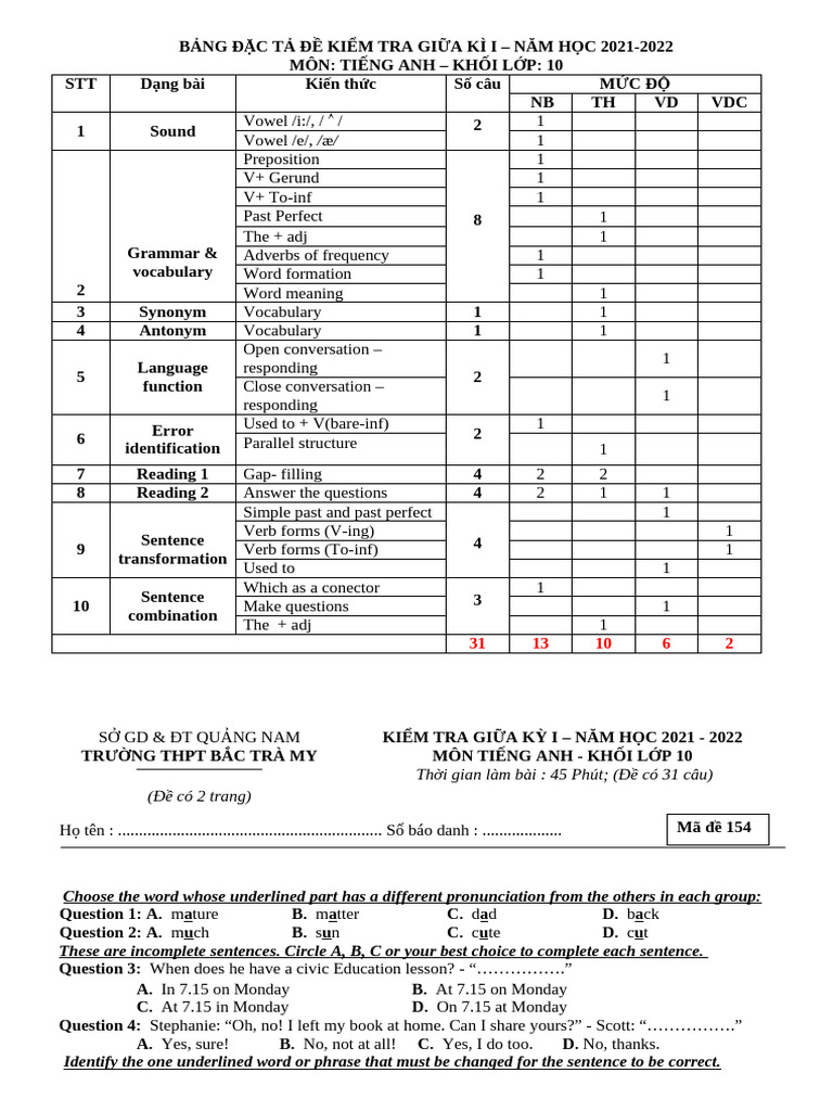 GIUA KY 1 -ANH 10 | PDF | Albert Einstein | Linguistic Morphology