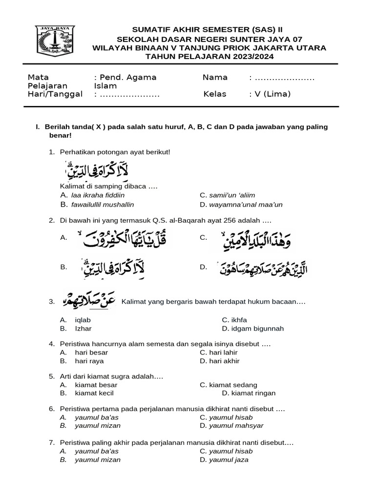 SOAL PSAT KELAS 5 ok | PDF