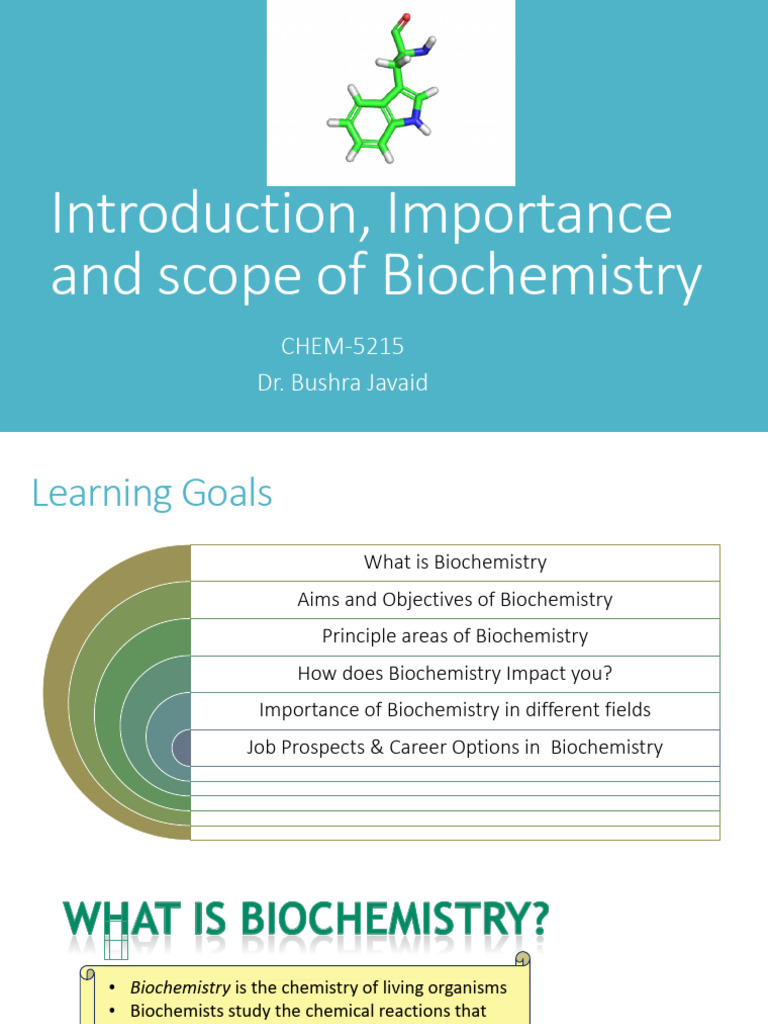 Importance and Scope of Biochemistry | PDF | Biochemistry | Chemistry