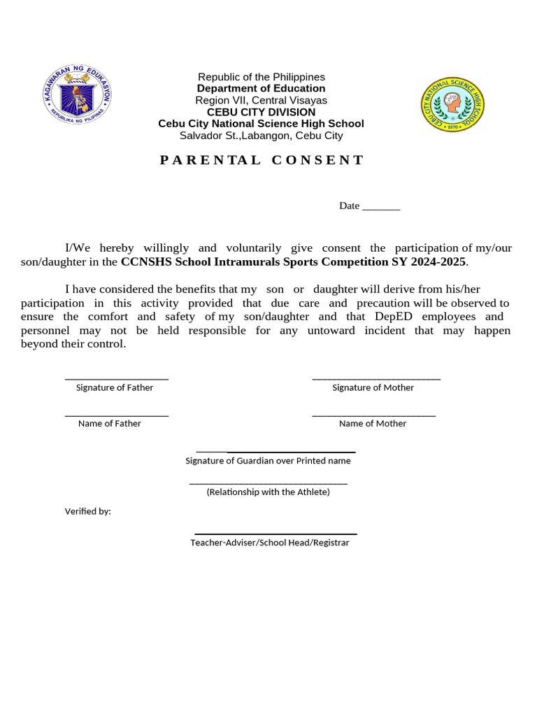 Parents Permit | PDF