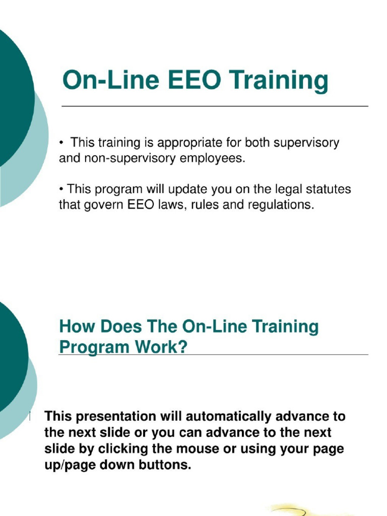 EEO Online Training | PDF