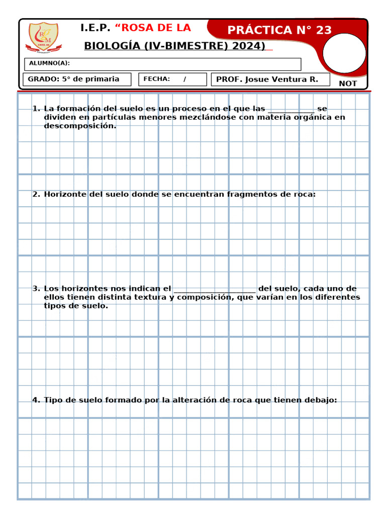 PRÁCTICA 23 - ROSA DE LA MERCED | PDF | Suelo