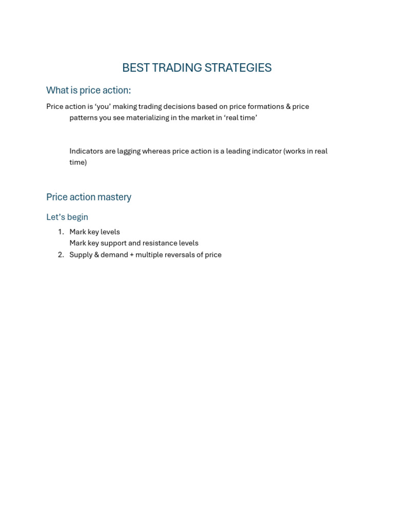 15 Best Trading Strategies | PDF | Market Trend | Financial Markets