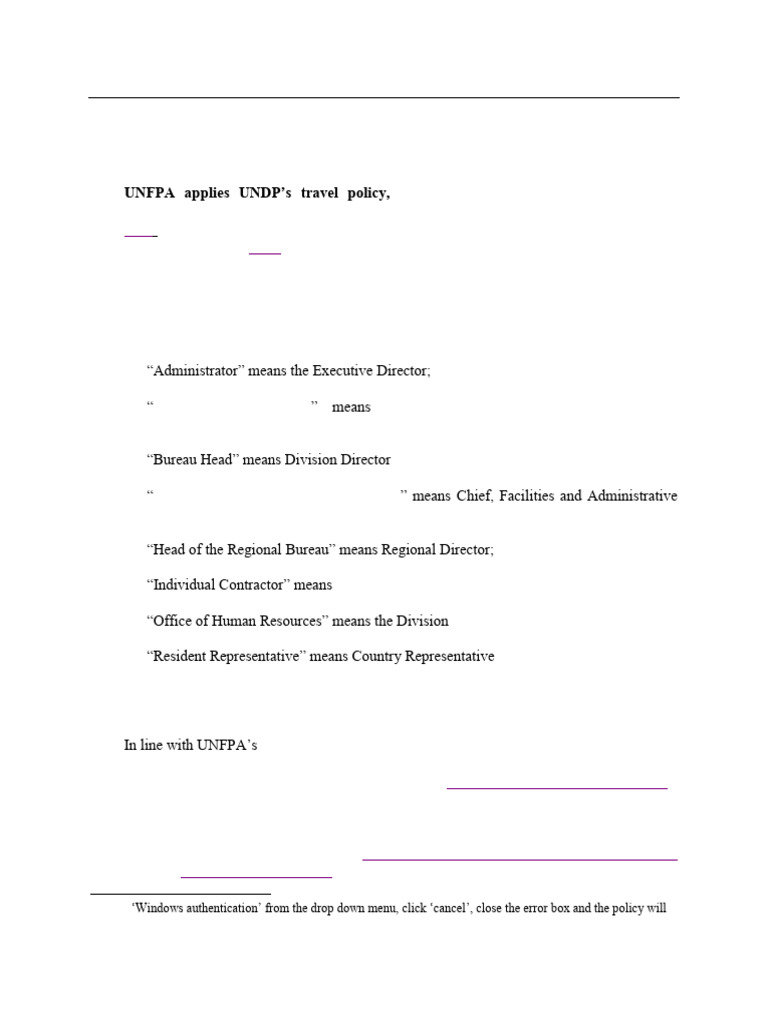 UNFPA Travel Policy Overview | PDF | Airlines | Aviation Safety