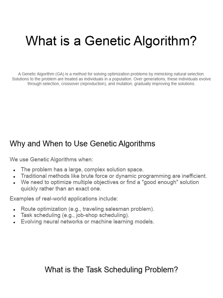 Genetic Algorithm | PDF | Genetic Algorithm | Algorithms Genetic Algorithm | PDF | Genetic Algorithm | Algorithms