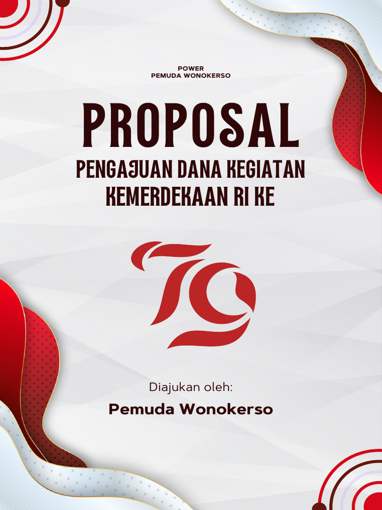 Merah Putih Elegan Modern Cover Proposal Pengajuan Dana Dokumen A4 ...